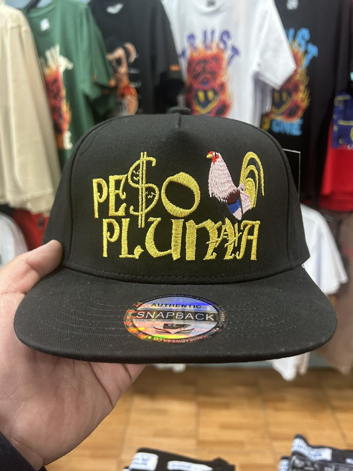 Streetwear × Vintage Peso Pluma De Mexico Black Adjustable SnapBack Hat ...