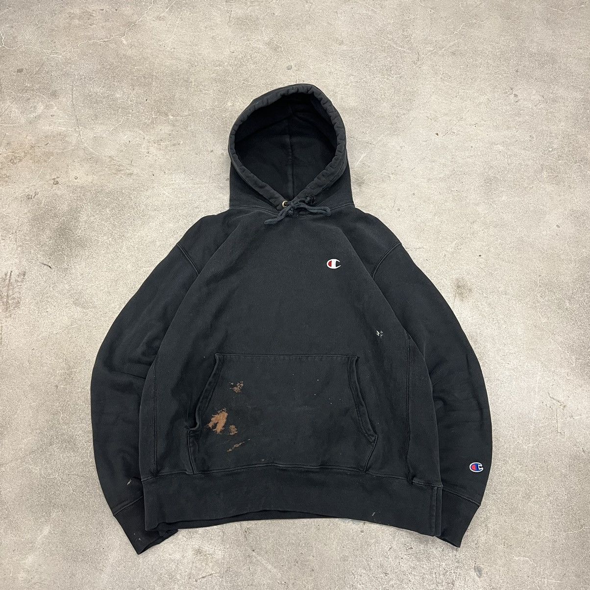 Champion × Streetwear × Vintage Champion reverse weave heavyweight faded distressed 90s y2k ...