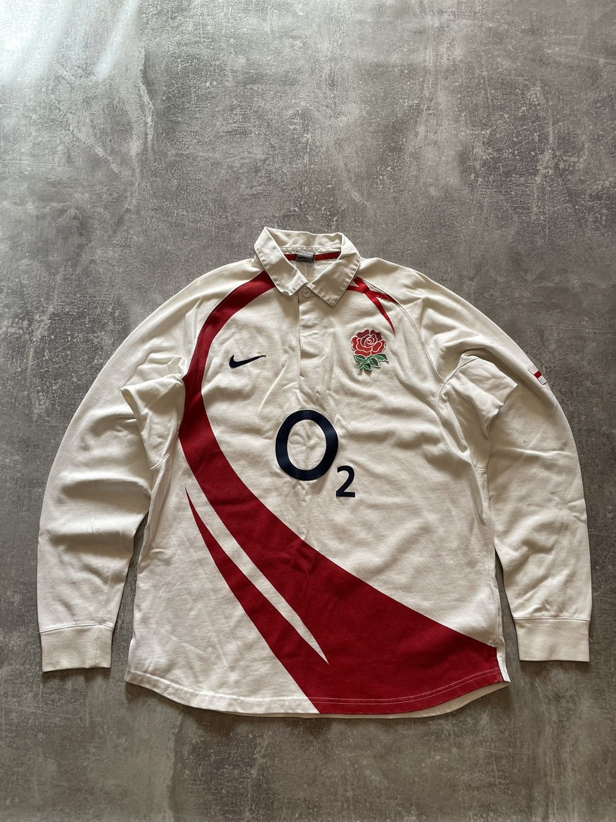 Nike Vintage Nike England O2 Rugby Polo Long Sleeve | Grailed