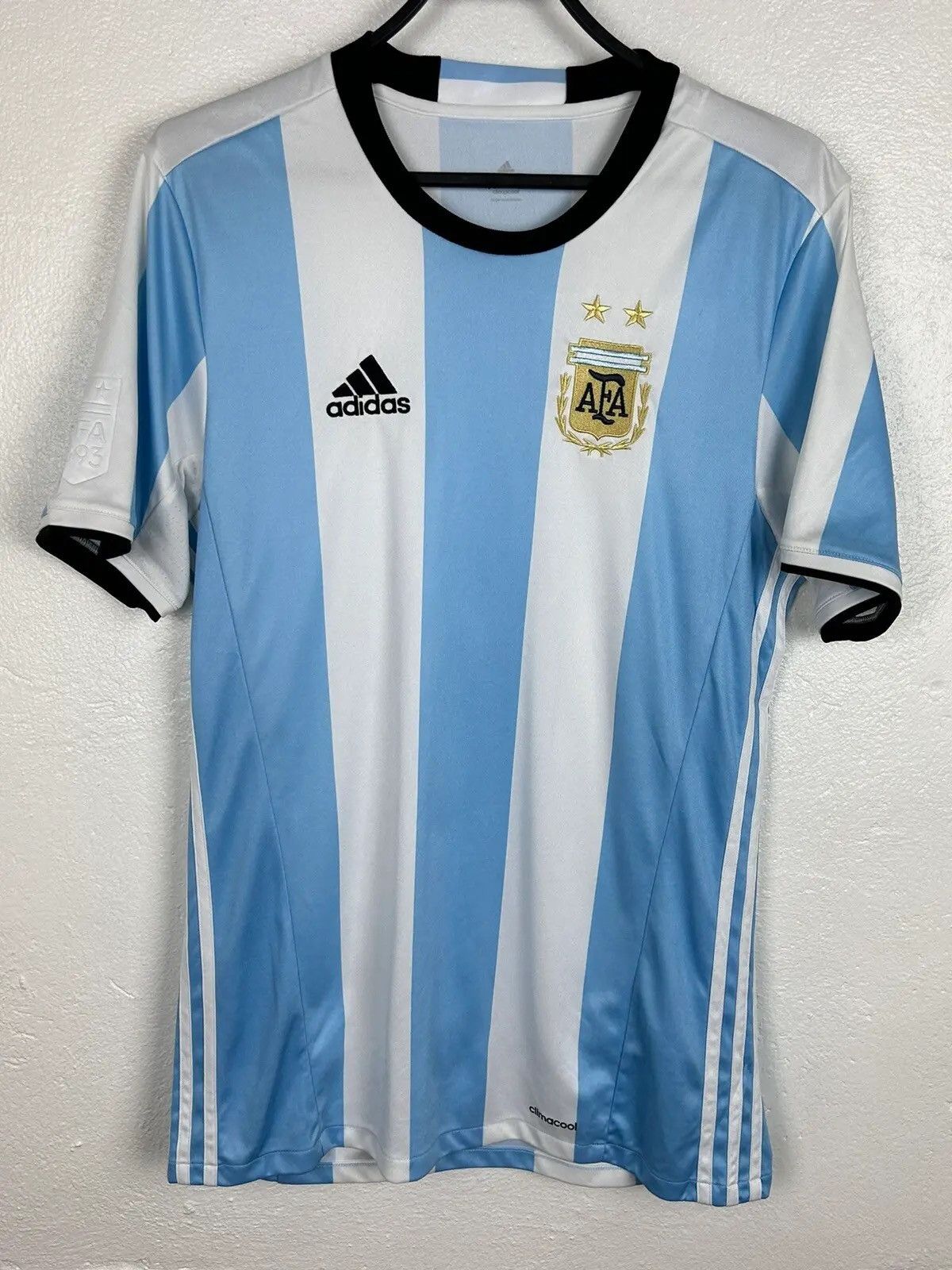 Adidas Adidas x Argentina Football AFA 2016 Home Kit Soccer Jersey ...