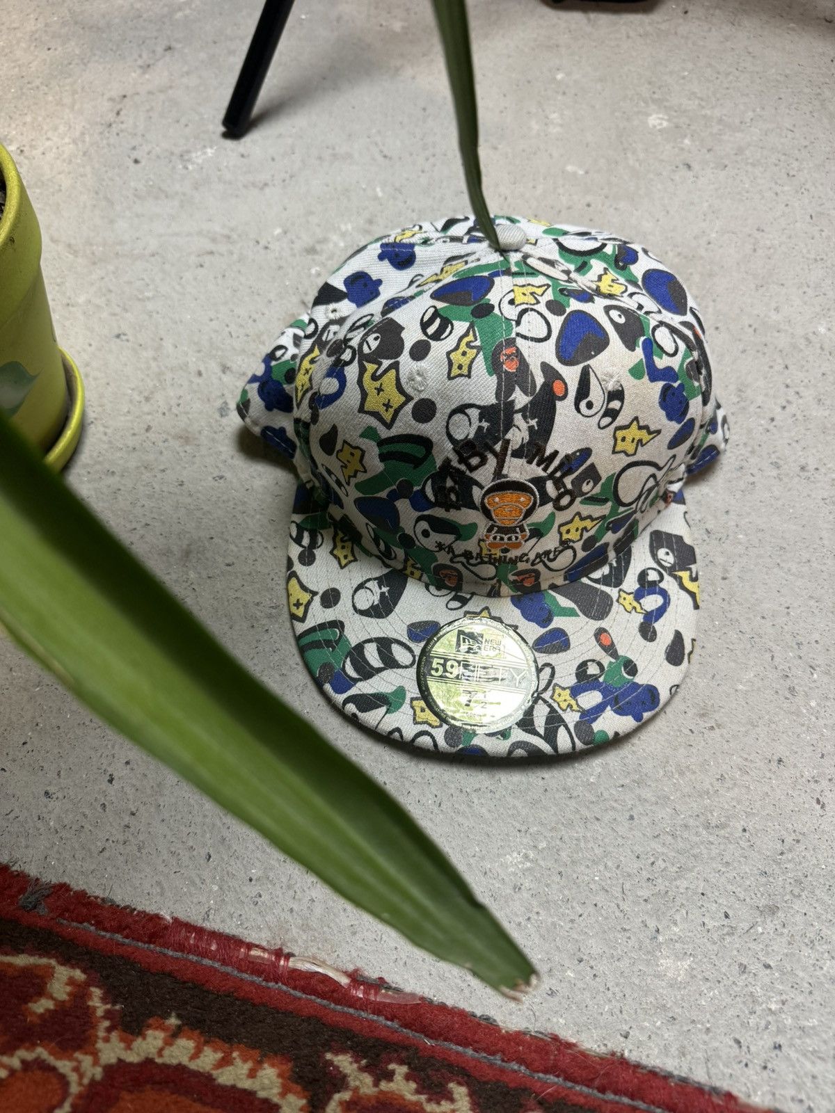 Bape × New Era × Vintage Vintage Y2K New Era x BAPE Baby Milo 59Fifty SnapBack | Grailed