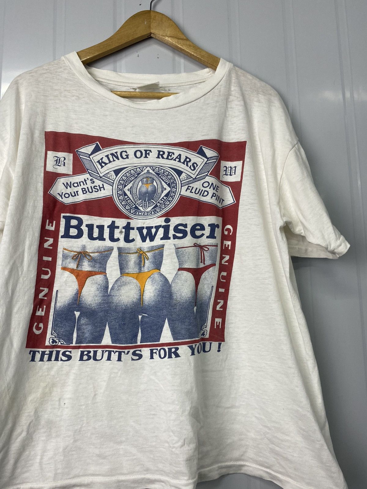 Vintage RARE! Vintage 90’s Parody Buttwiser King Of Rears Promo Boxy ...