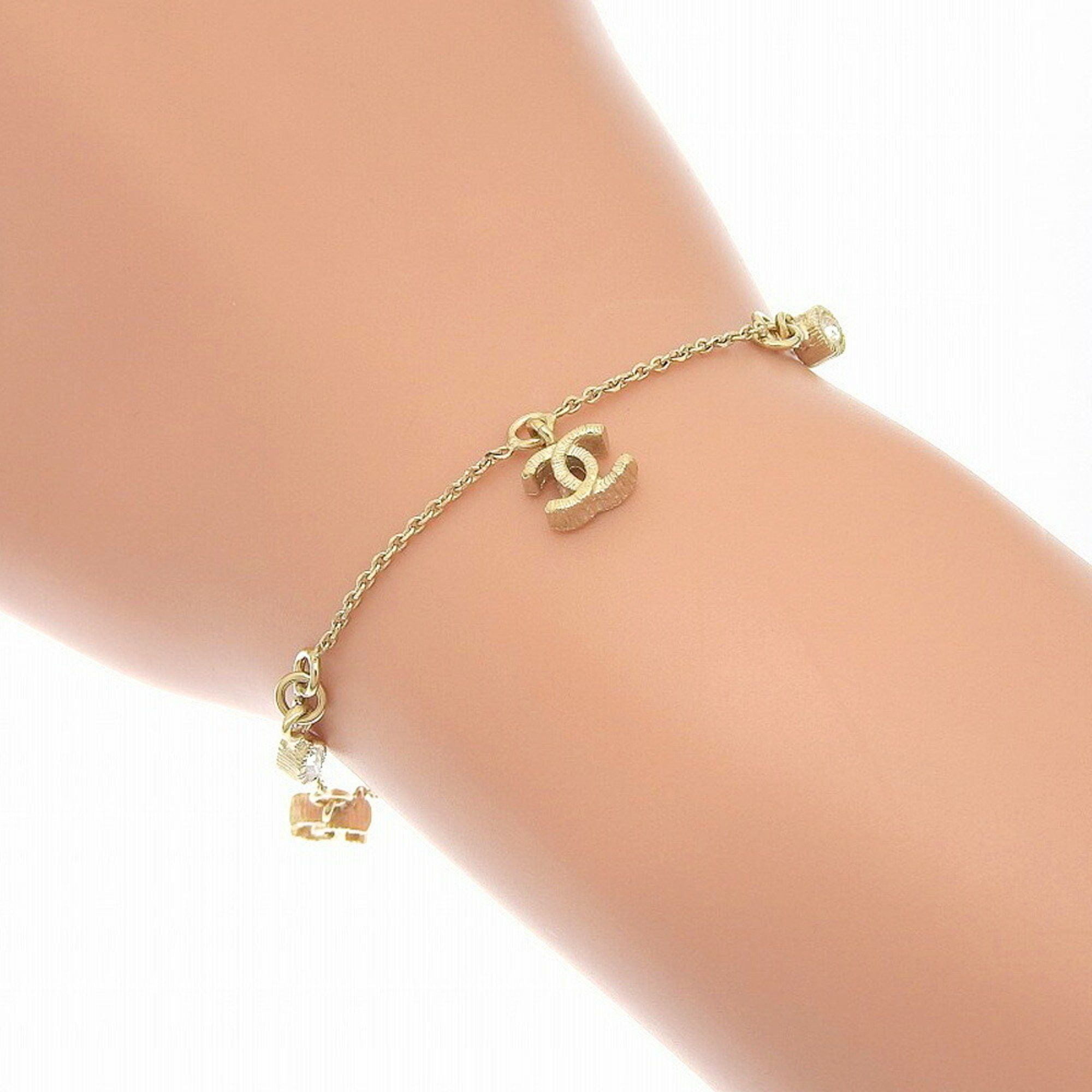 Chanel CHANEL Coco Mark Bracelet 10P Rhinestone | Grailed