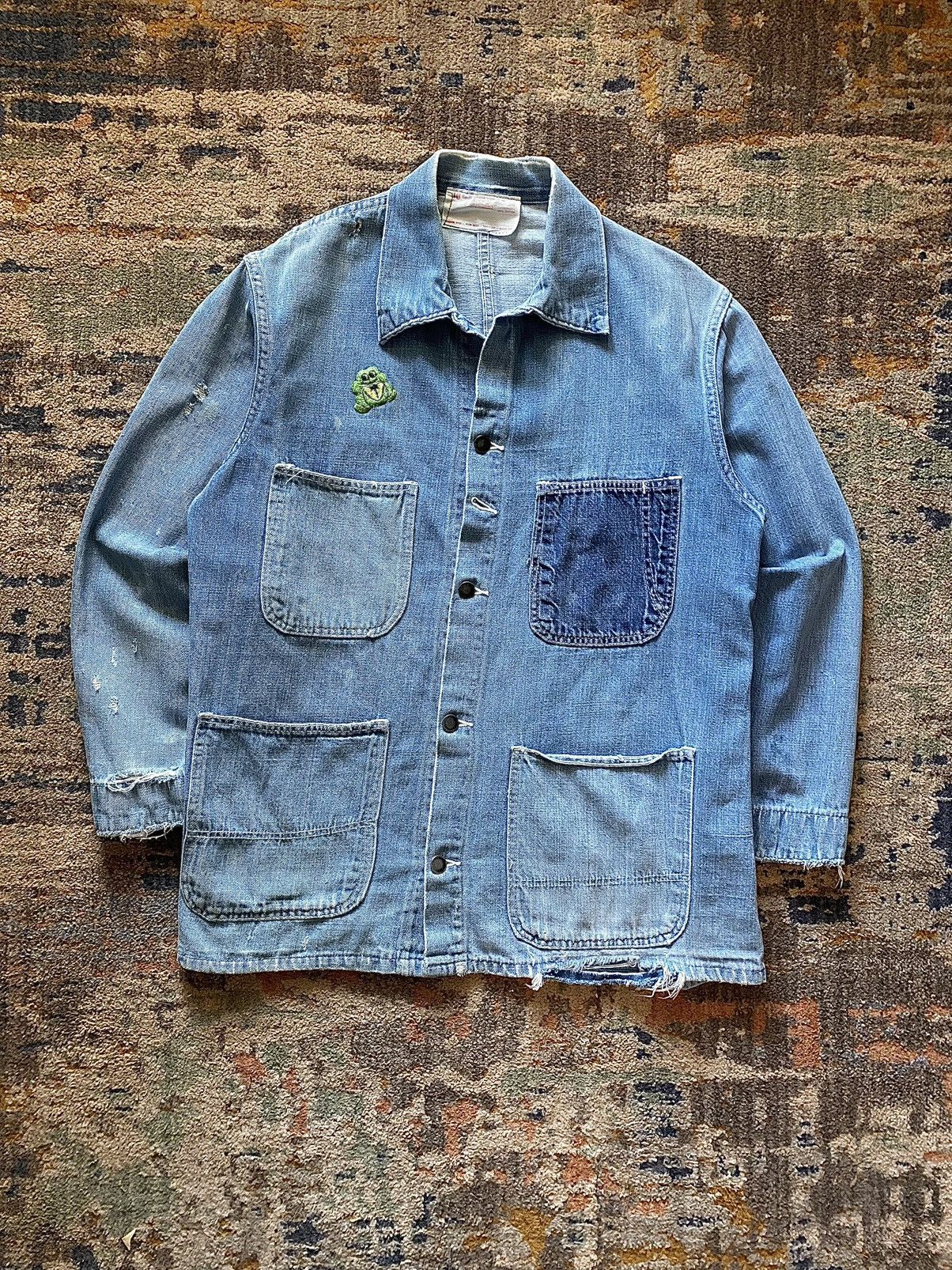 Vintage 1960’s/70’s sunfaded and distressed stonecutter chore coat | Grailed