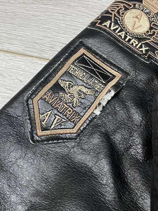 Vintage Aviatrix patches badge vintage leather jacket | Grailed