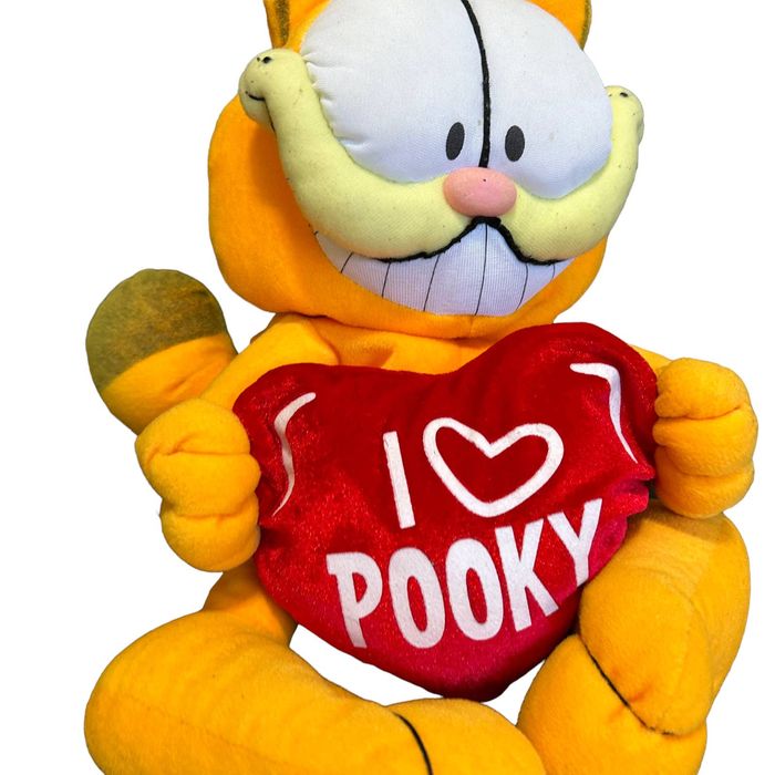 Garfield Vintage Garfield 90s Plush Plushie 18" I Love Pooky | Grailed
