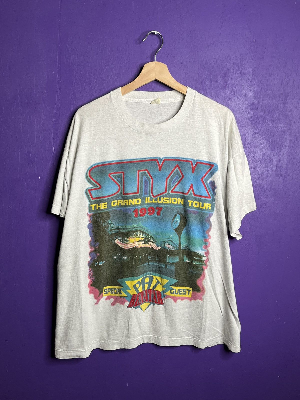 Band Tees × Vintage Vintage 1997 Styx the grand illusion tour t-shirt ...