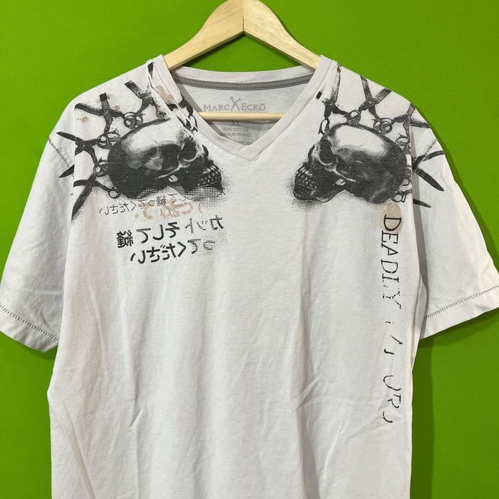 Ecko Unltd. XL Y2K Marc Ecko Skull Scissors Tee Shirt | Grailed