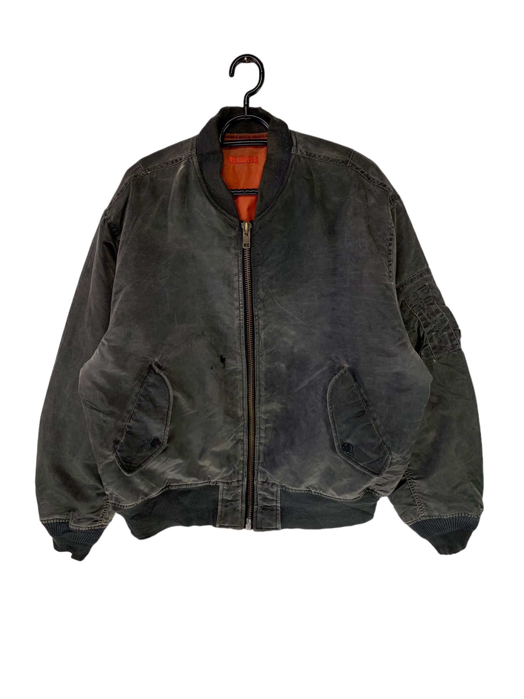 Vintage THRASHED 2000s Uniqlo distressed sunfaded bomber jacket | Grailed