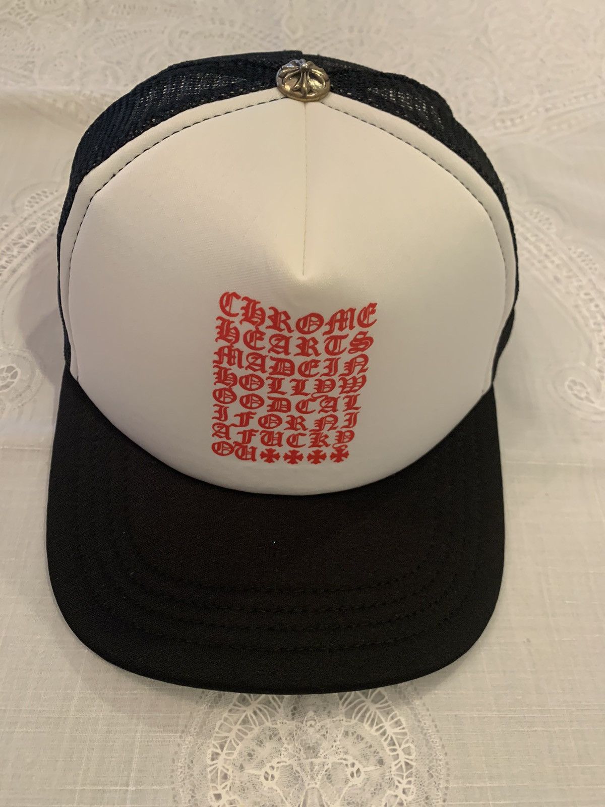 Chrome Hearts Chrome Hearts Eye Chart Trucker Hat | Grailed