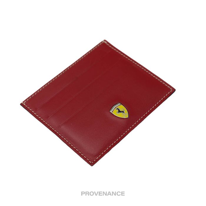Ferrari 🔴 Ferrari Card Holder Wallet - Red Leather | Grailed