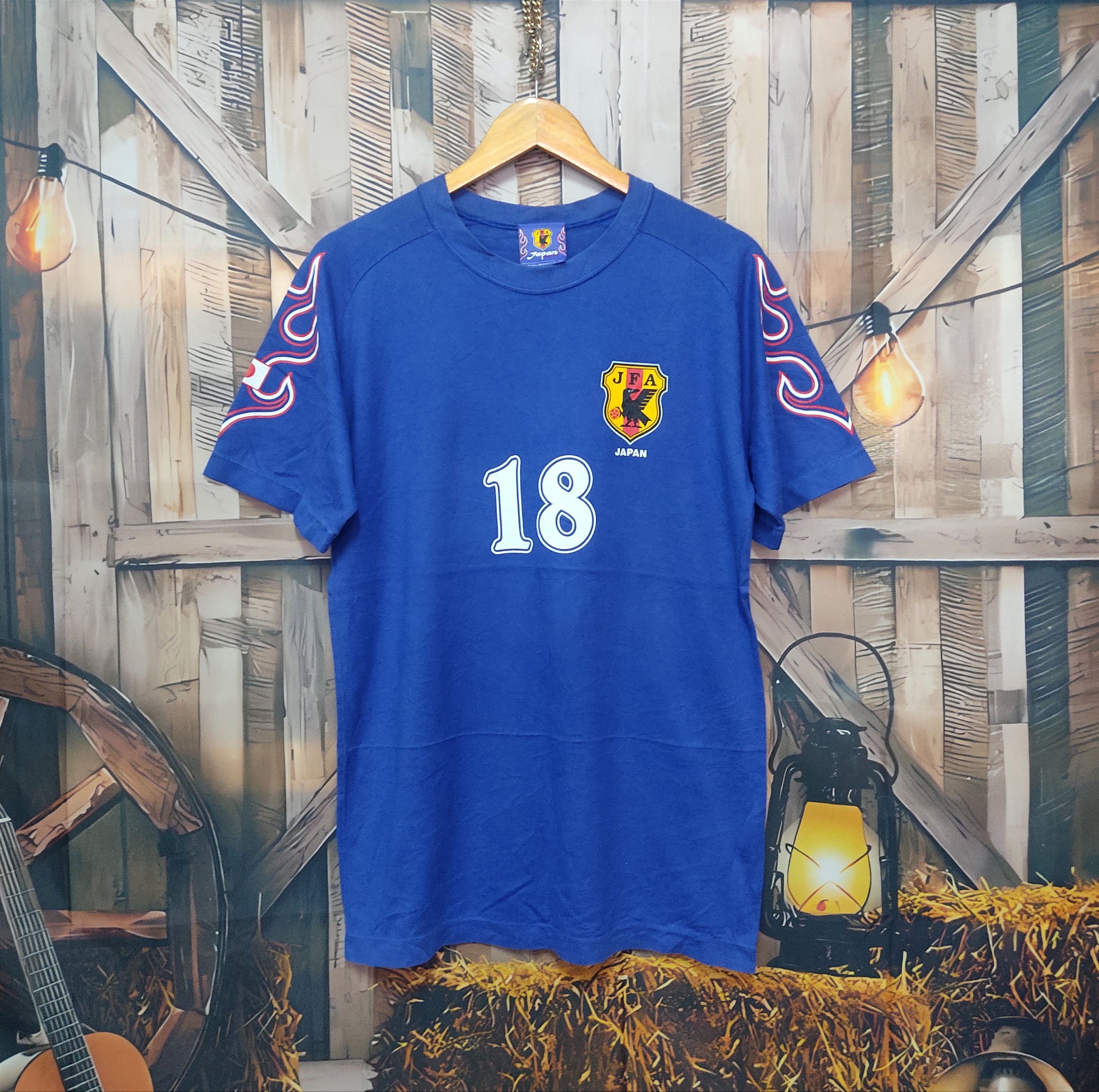 Art of Football × Japan Blue × Vintage Vintage 90s JFA JO 18 Japan Football Association T-shirt ...
