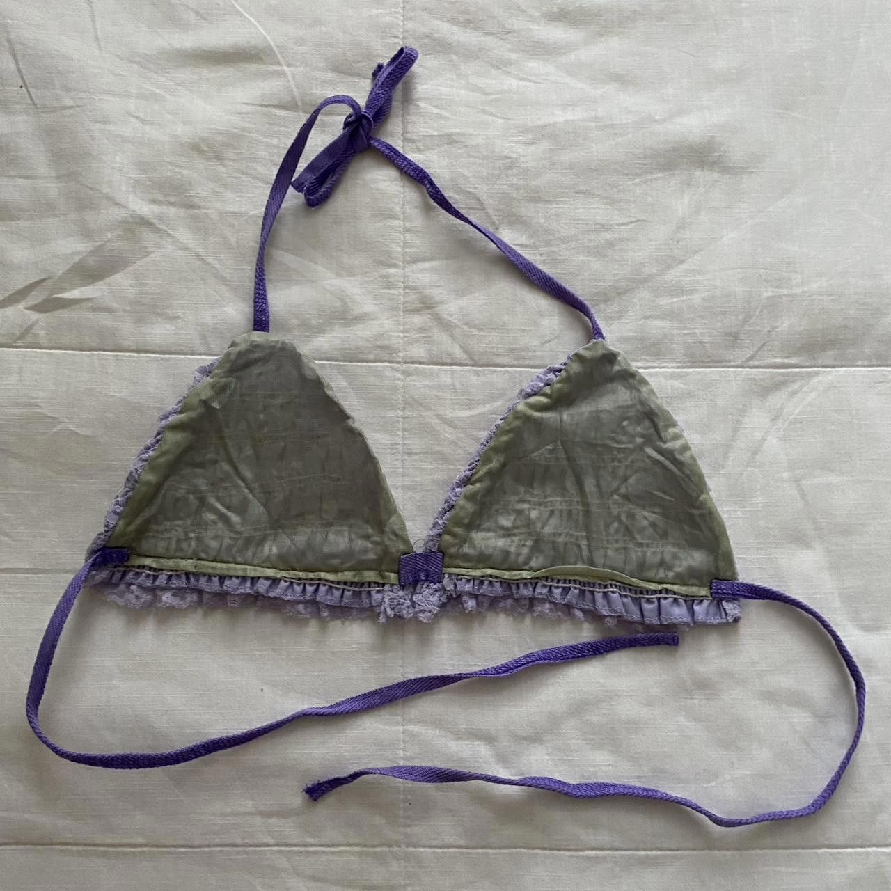 Designer Vintage Lavender Purple Lace Bikini Top Gyaru | Grailed