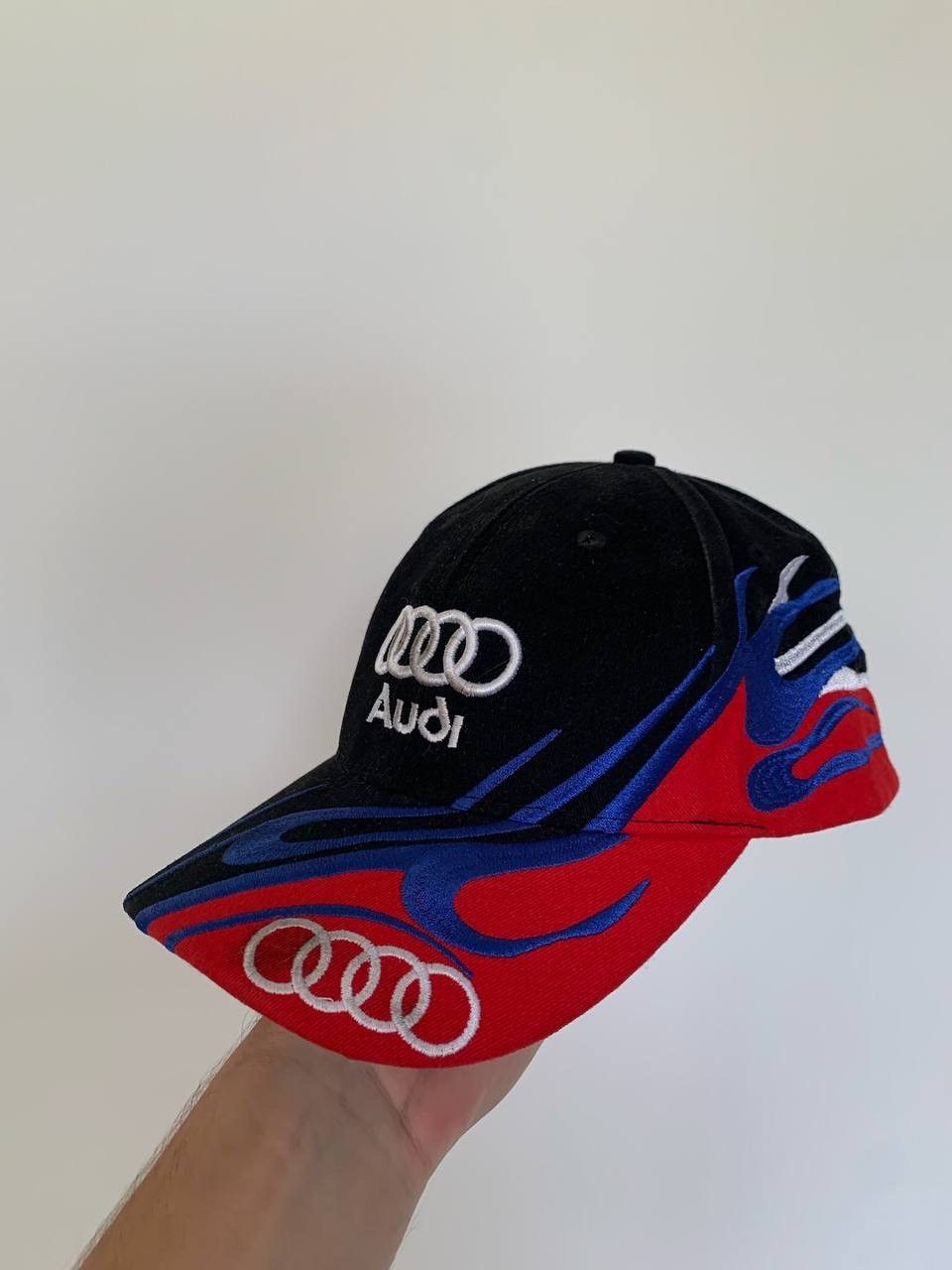 Vintage Vintage 90's Rare Audi Flames Racing Moto Cap Y2K | Grailed