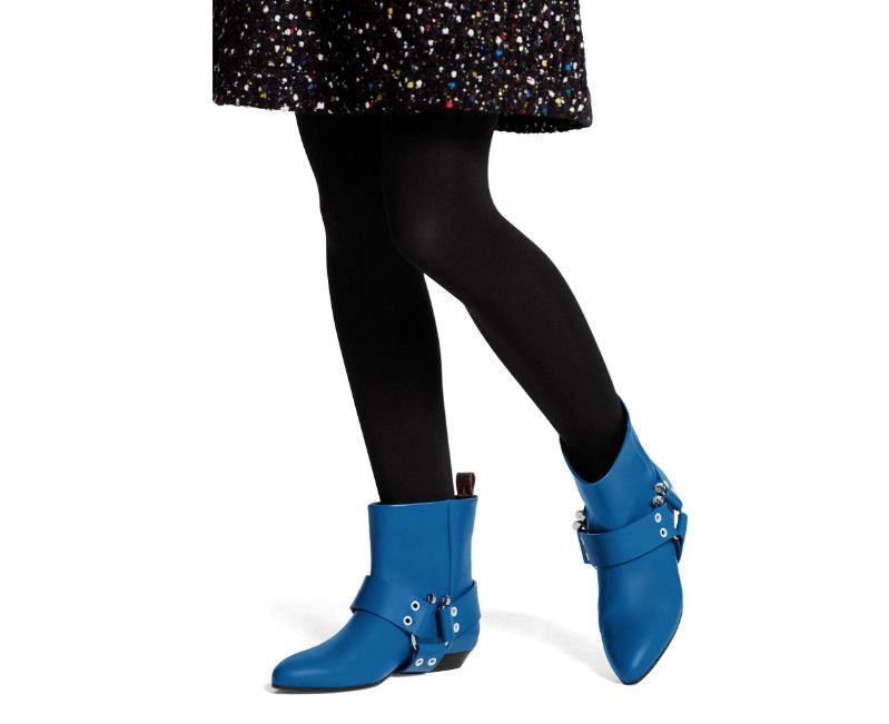 Louis Vuitton SAMPLE PAIR Rhapsody Blue Leather Ankle Boots | Grailed