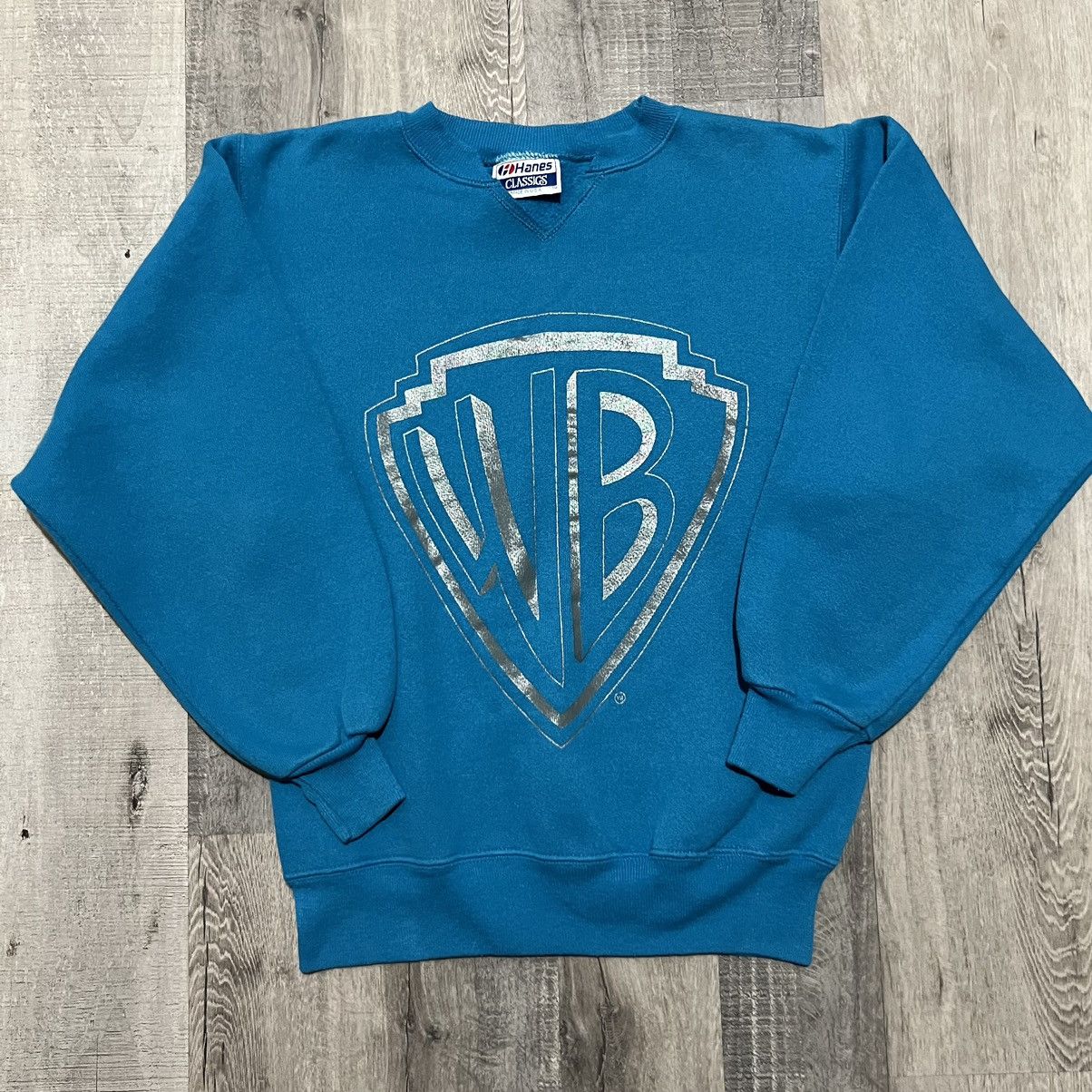 Hanes × Vintage VTG Warner Bros Studio Logo Blue Cartoon Hanes ...
