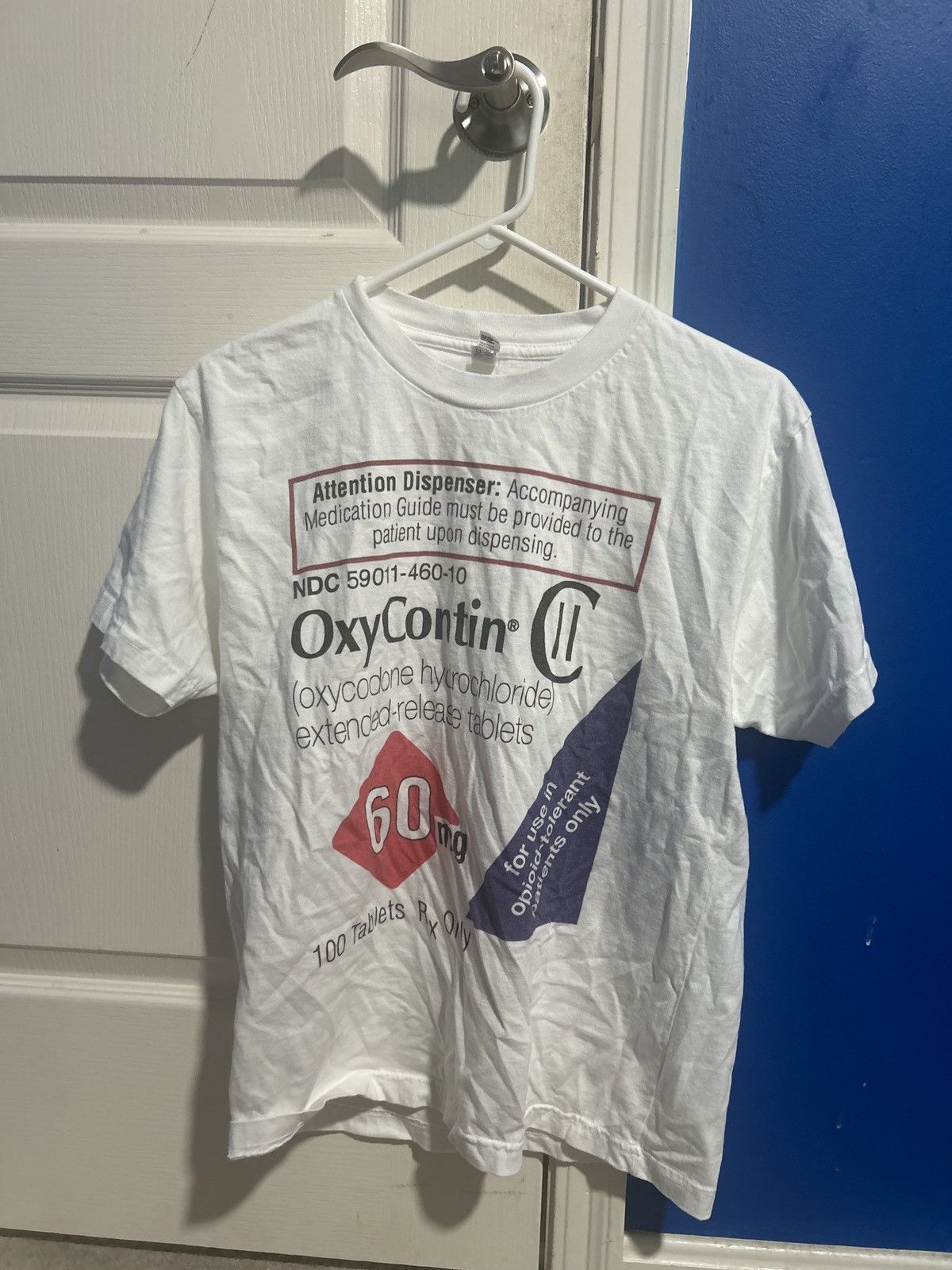 Goth Money × Haunted Mound OxyContin Prescription Label Tee | Grailed