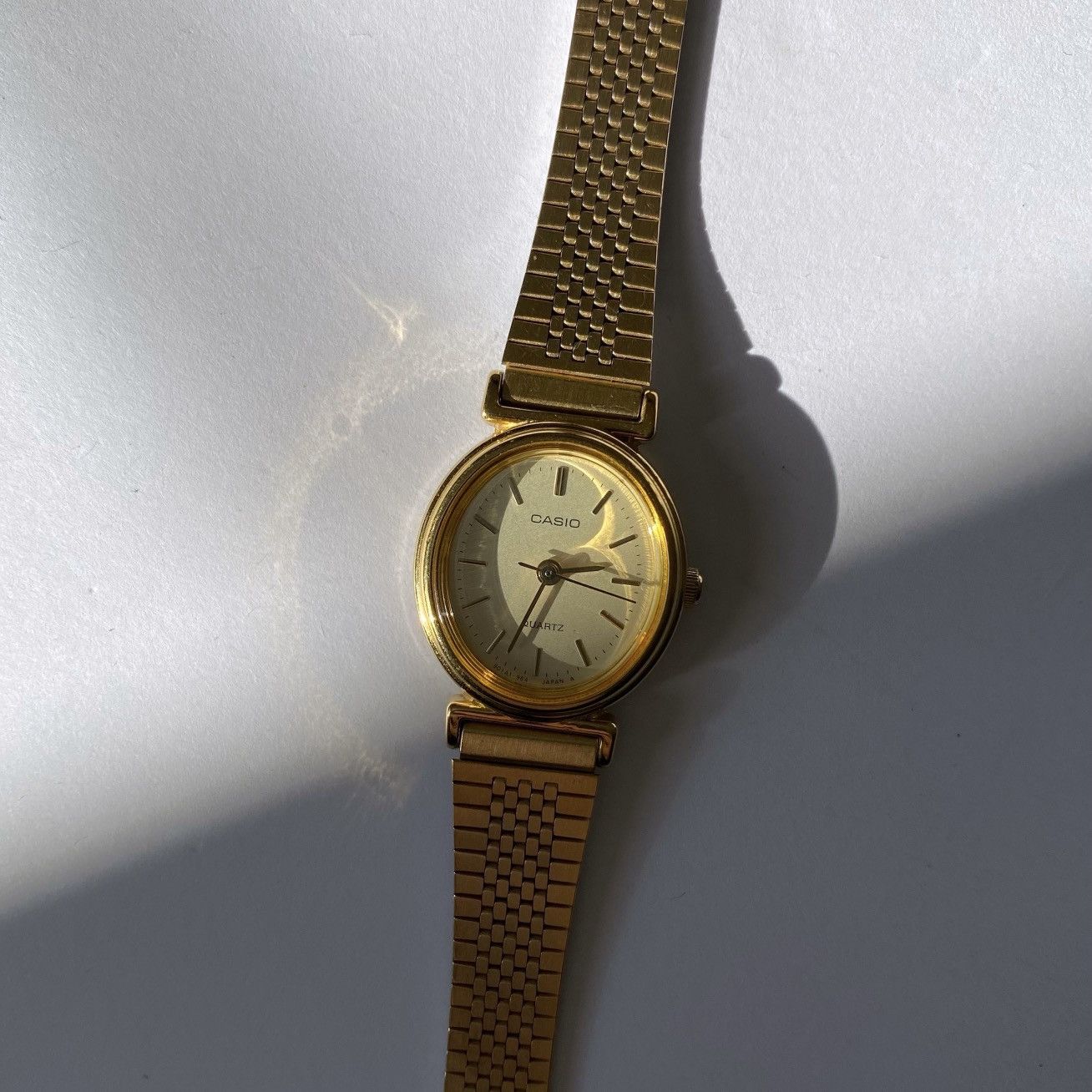 Casio × Vintage Casio 90s Gold Stainless Steel Oval Watch | Grailed