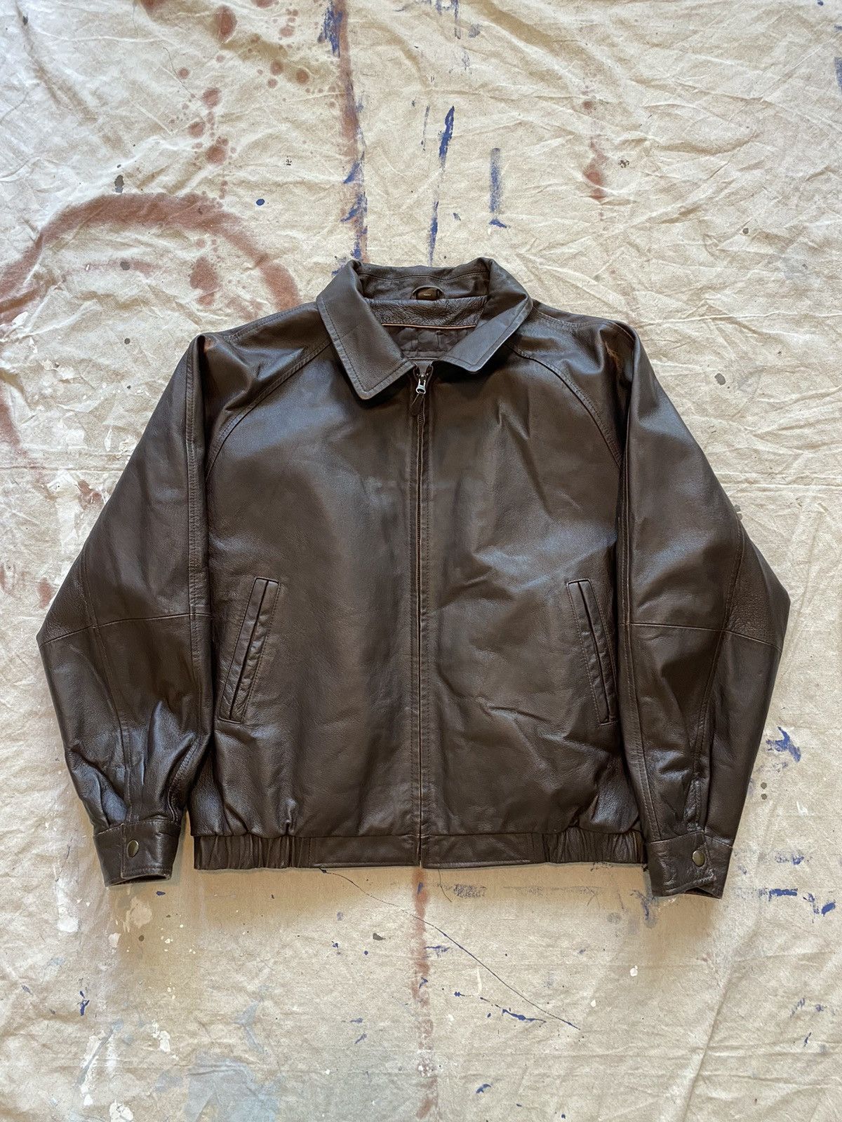 Vintage Vintage 90’s Y2K Aviator Top Gun Genuine Leather Bomber boxy ...