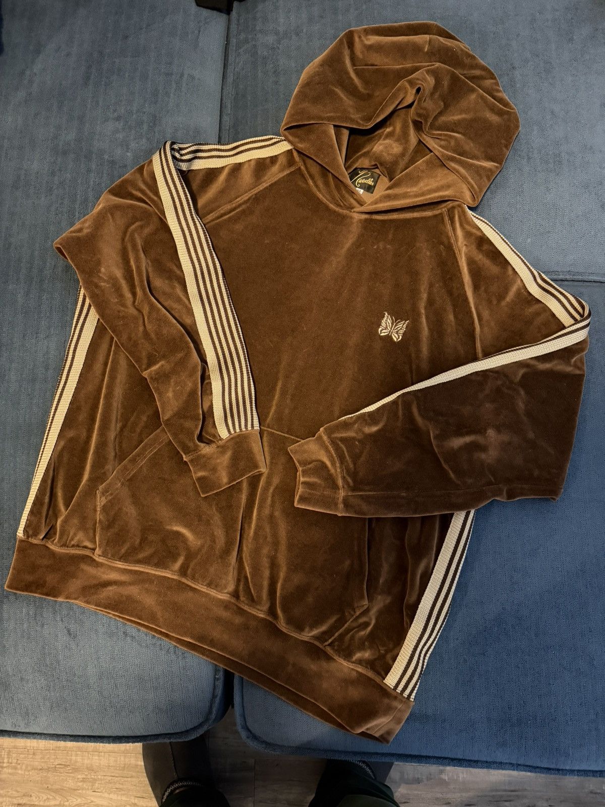 Needles Needles Velour Hoodie XL NWOT | Grailed