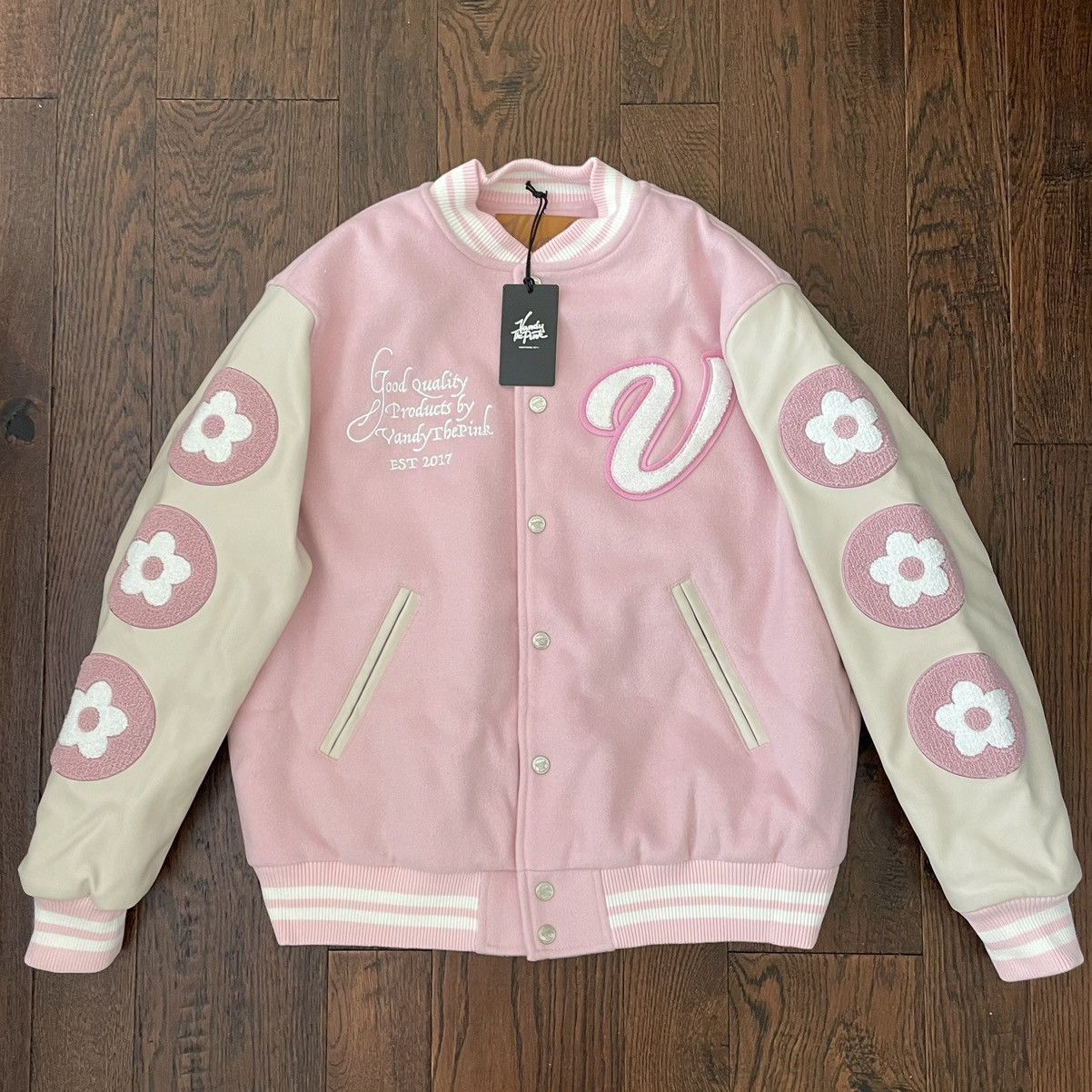 Vandy The Pink Vandy The Pink Varsity Jacket | Grailed
