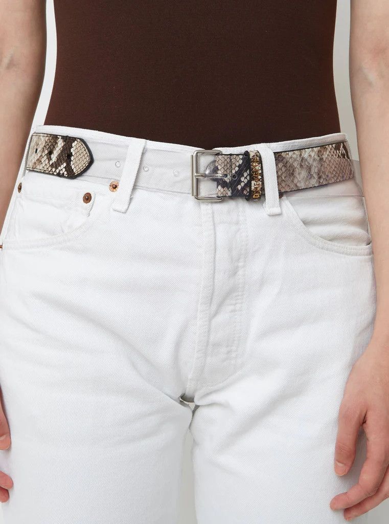 D'heygere Beige Transparent Python Belt | Grailed