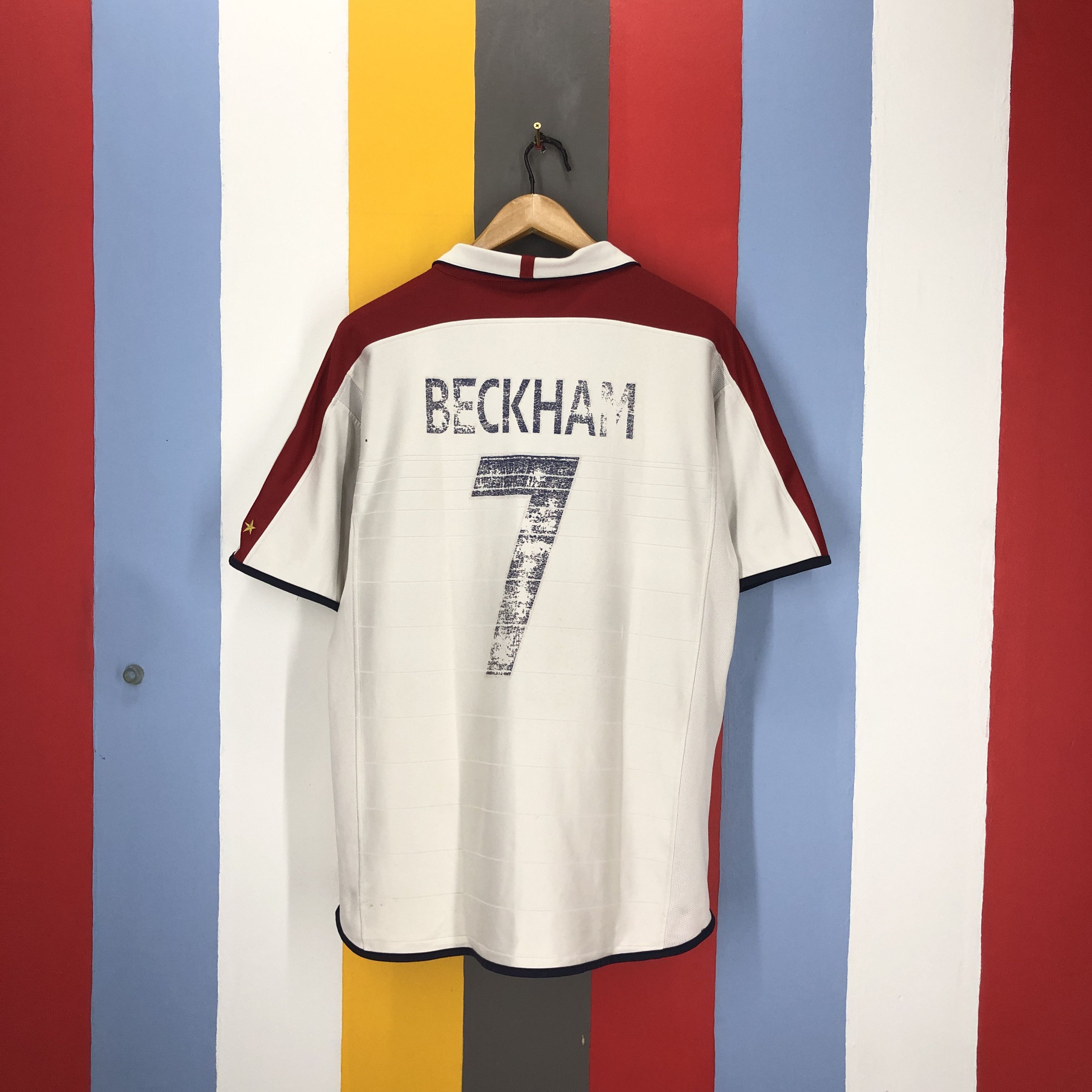 David Beckham × Umbro × Vintage Y2K Vintage ENGLAND DAVID BECKHAM No 7 ...