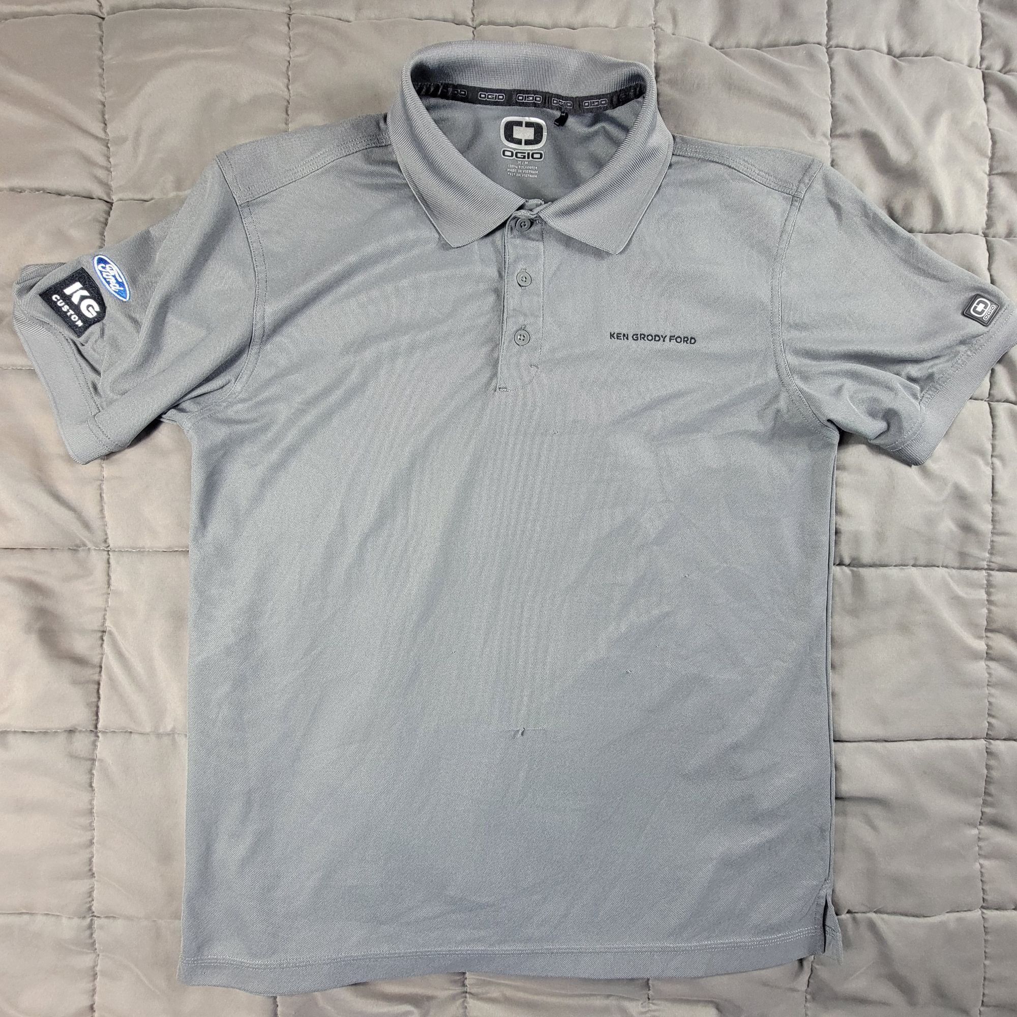 Ogio Ogio Ken Grody Ford Mens Medium Gray Polo Shirt Short Sleeve | Grailed