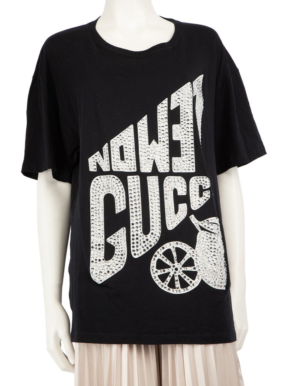 Gucci Gucci Black Embellished Lemon Logo T-Shirt | Grailed