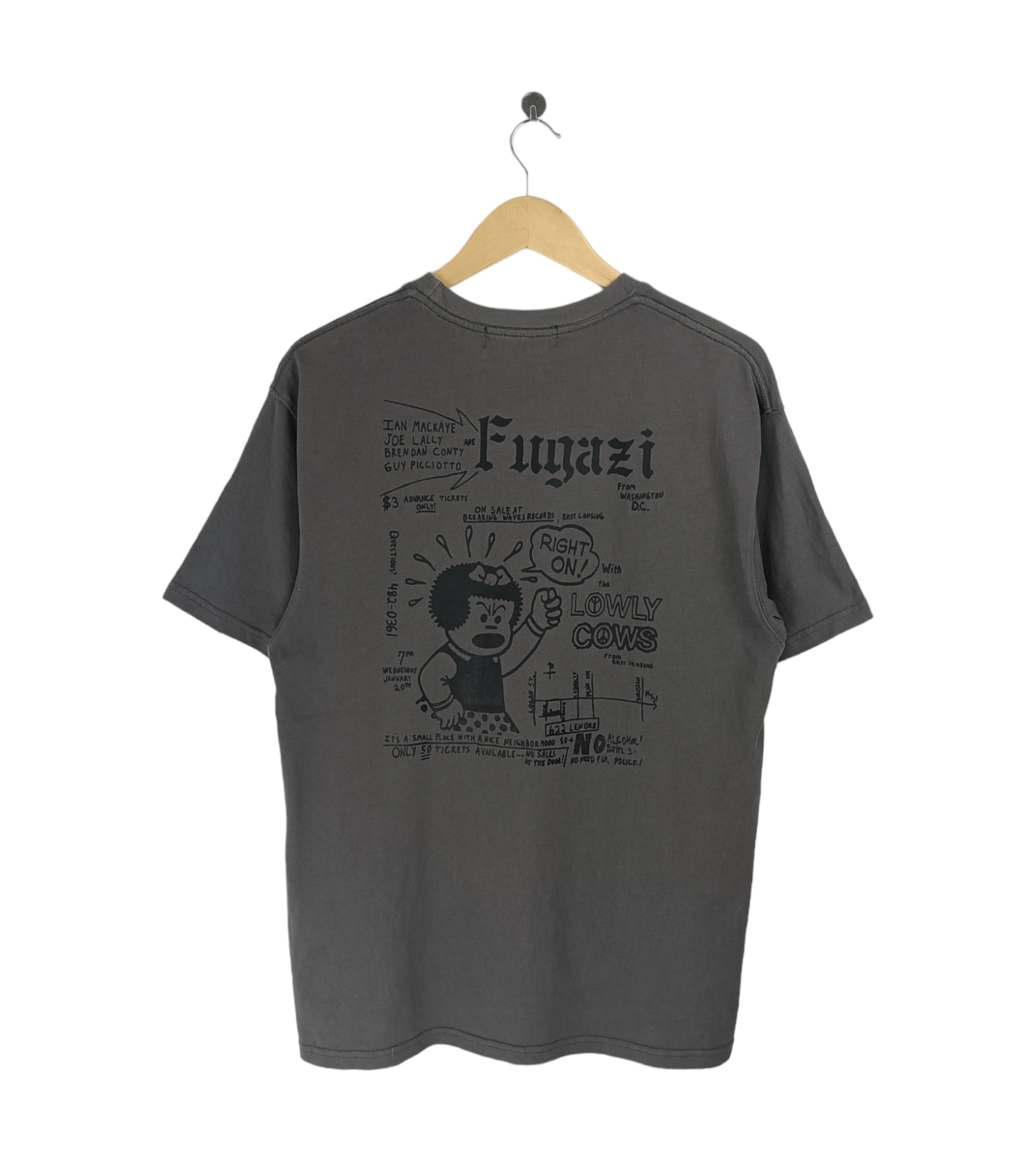 Band Tees × Vintage VINTAGE FUGAZI BY MARGINAL CHARACTERS VERY RARE TEE ...