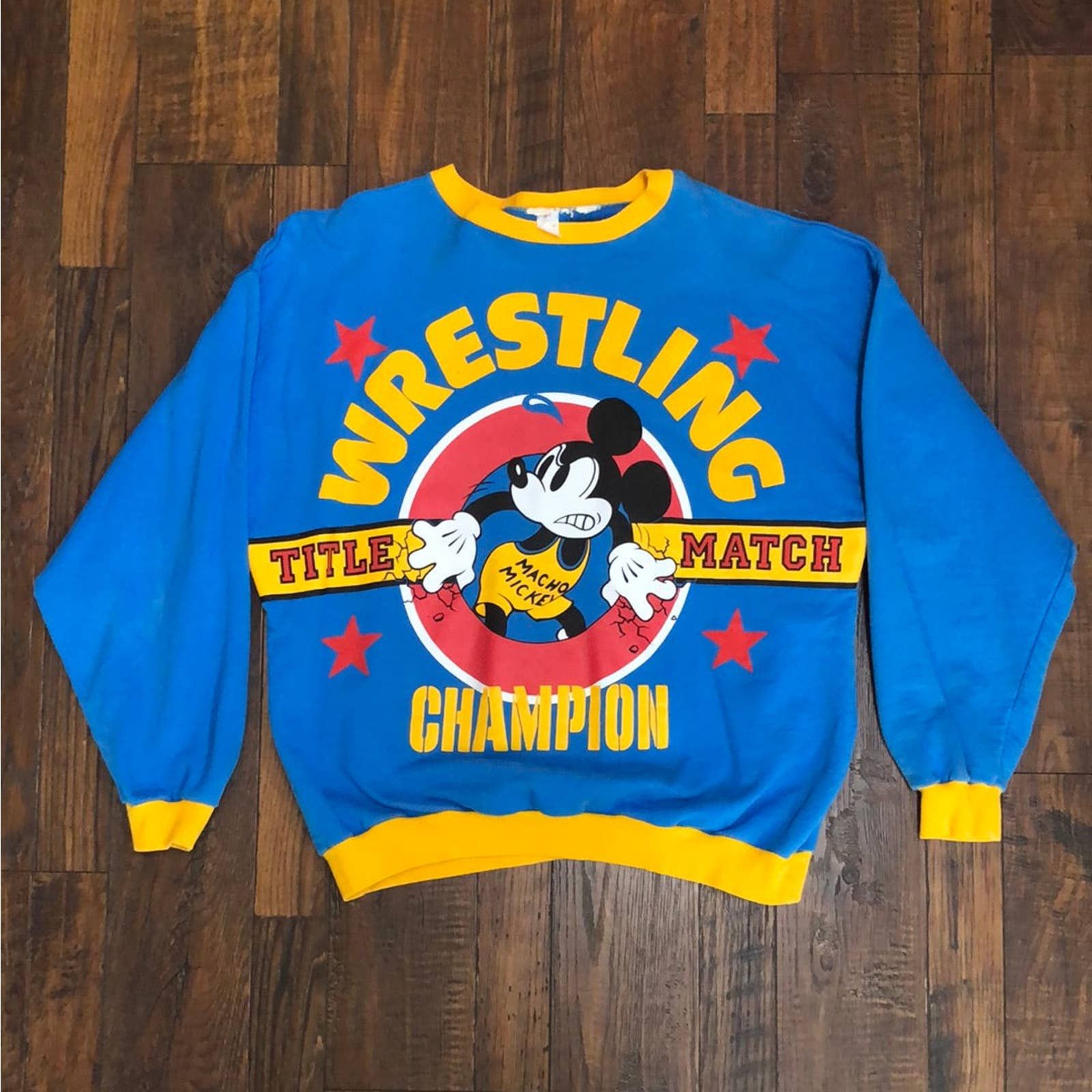 Disney Vintage 1980's Disney Mickey Mouse Wrestling Champion L | Grailed