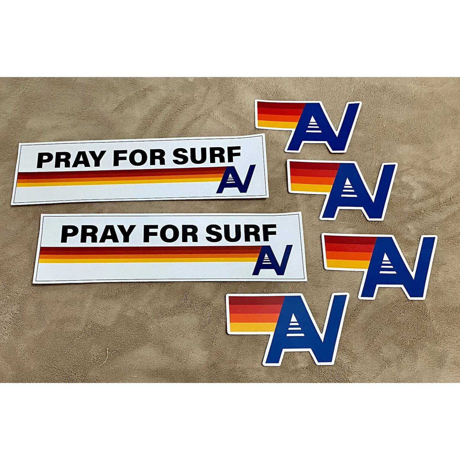 Aviator Nation Aviator Nation Pray For Surf 70s Logo Sticker Decal Swag ...
