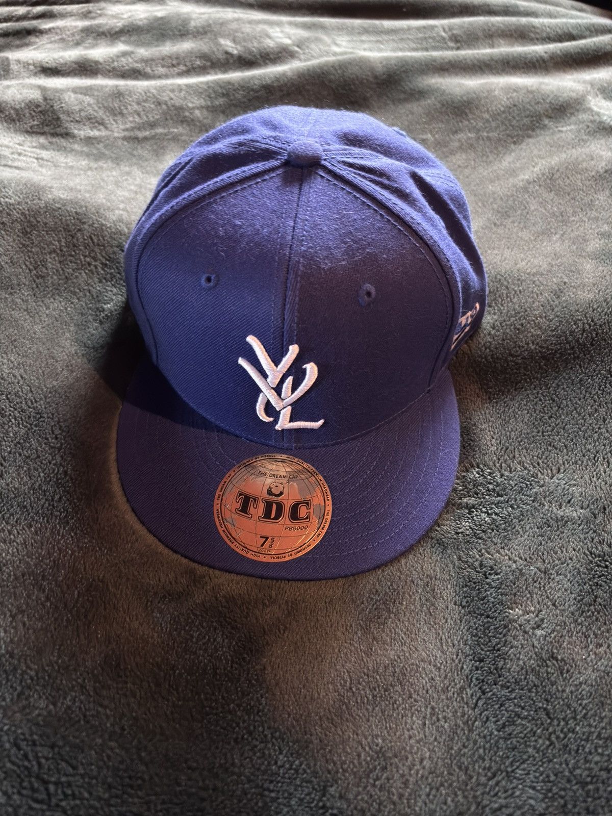 Playboi Carti Blue YVL Fitted 7 5/8 Good Times ATL Cap | Grailed