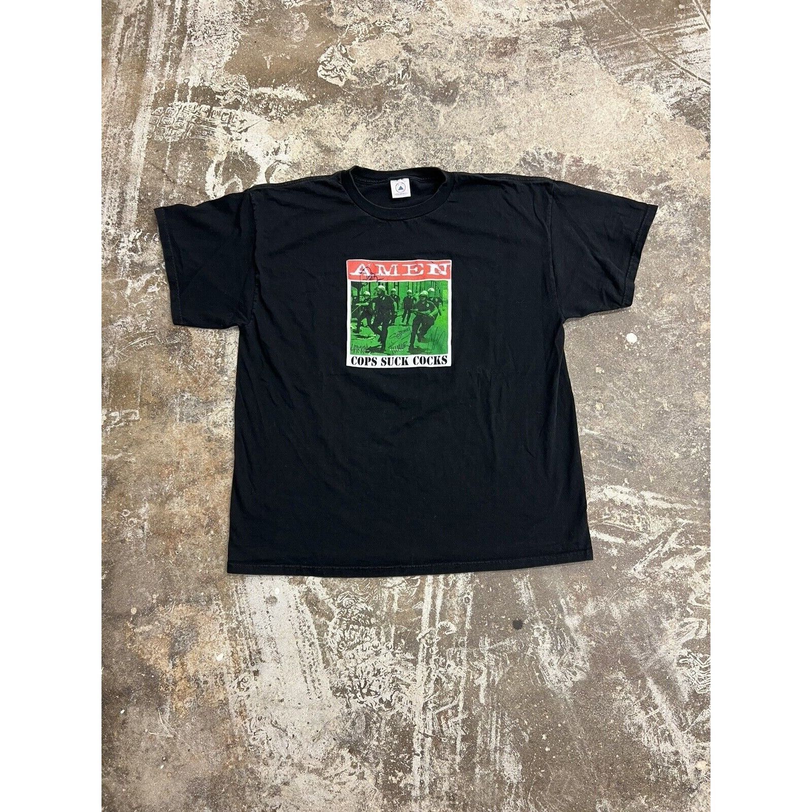 Delta Vintage Amen Band T Shirt Cops Suck Cocks Hardcore Punk XL | Grailed