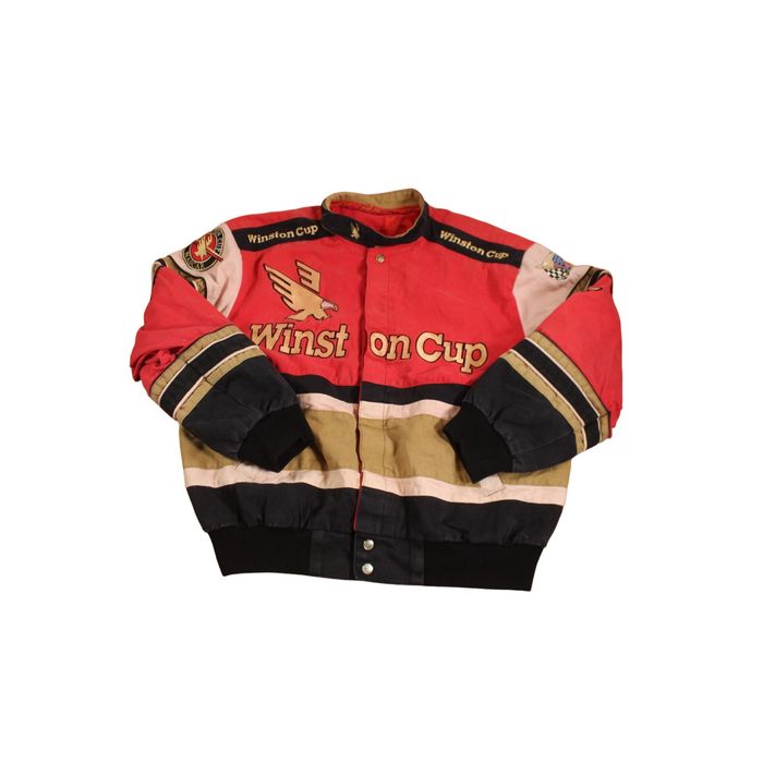 Vintage Vintage 90s Winston Cup Jacket Red Sports Full Zip Snap on X | Grailed