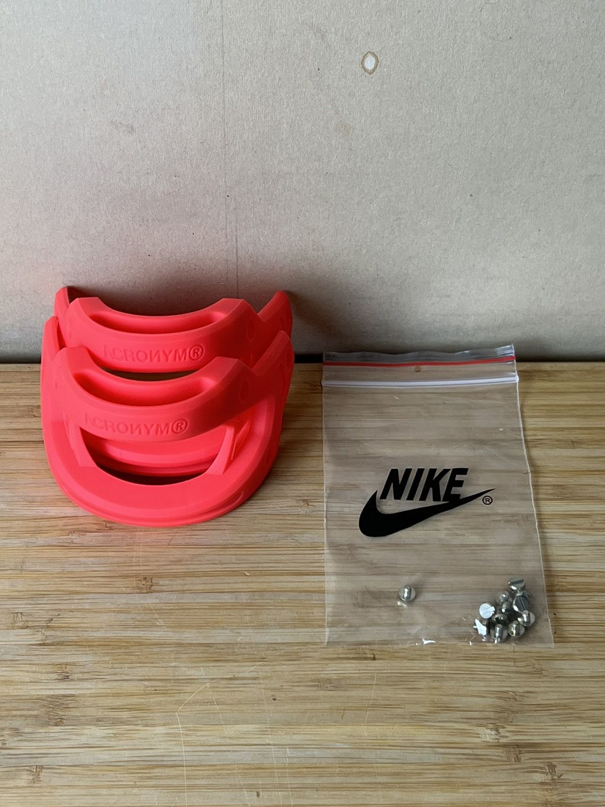Acronym × Nike Nike Acronym 3D Printed Red Screw On Heel Clips | Grailed