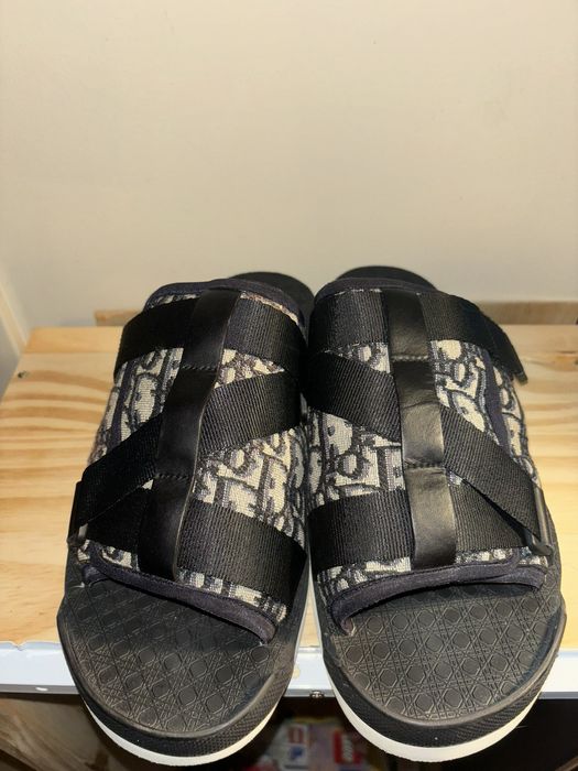 Dior Dior alpha oblique sandals slides | Grailed
