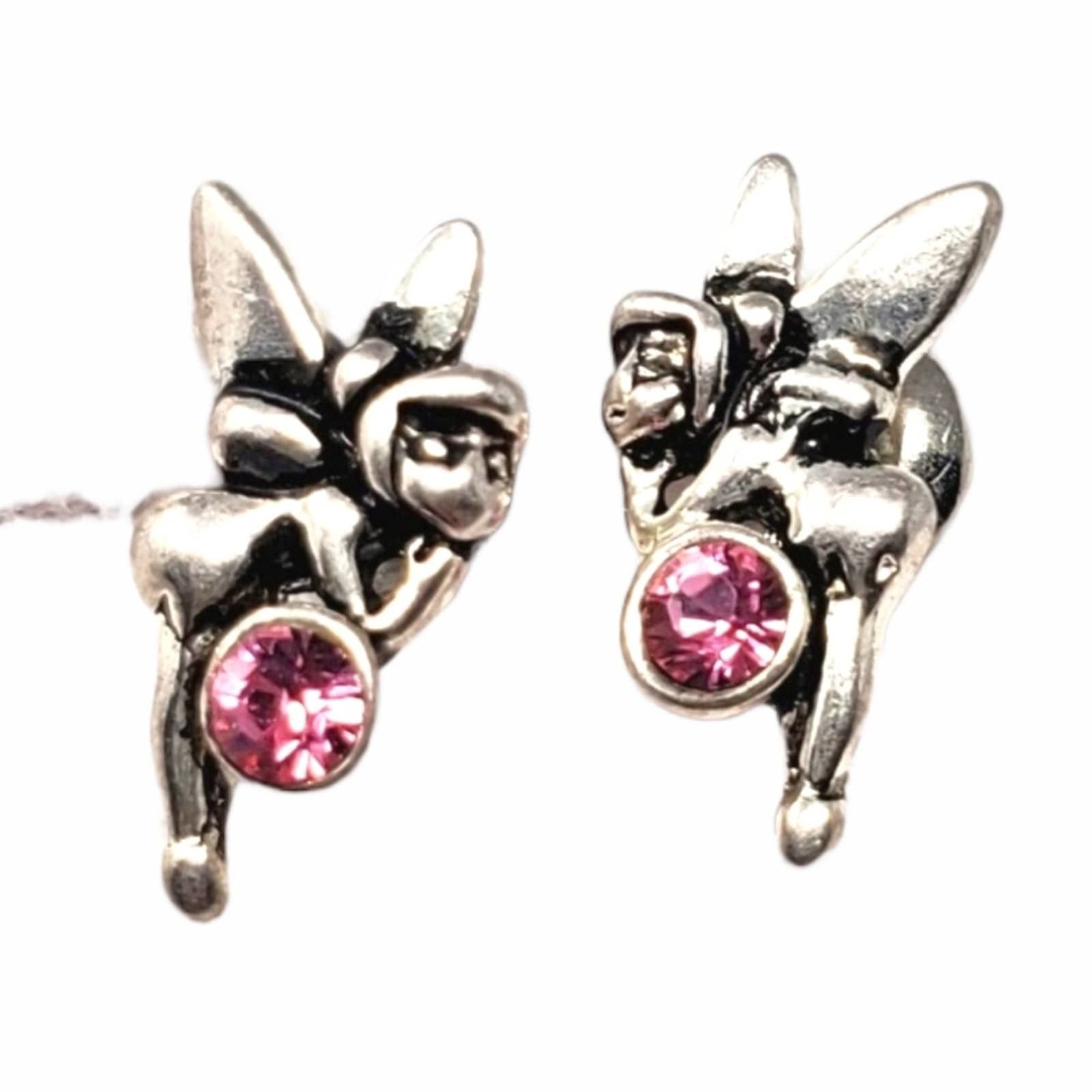 Disney Disney Tinker Bell Pink Rhinestone Stud Earrings | Grailed