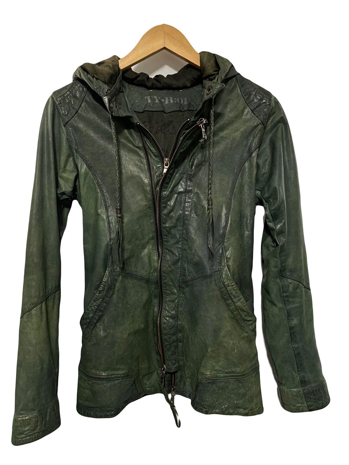 14th Addiction 14th addiction TY-BO:1 hooded leather jacket | Grailed