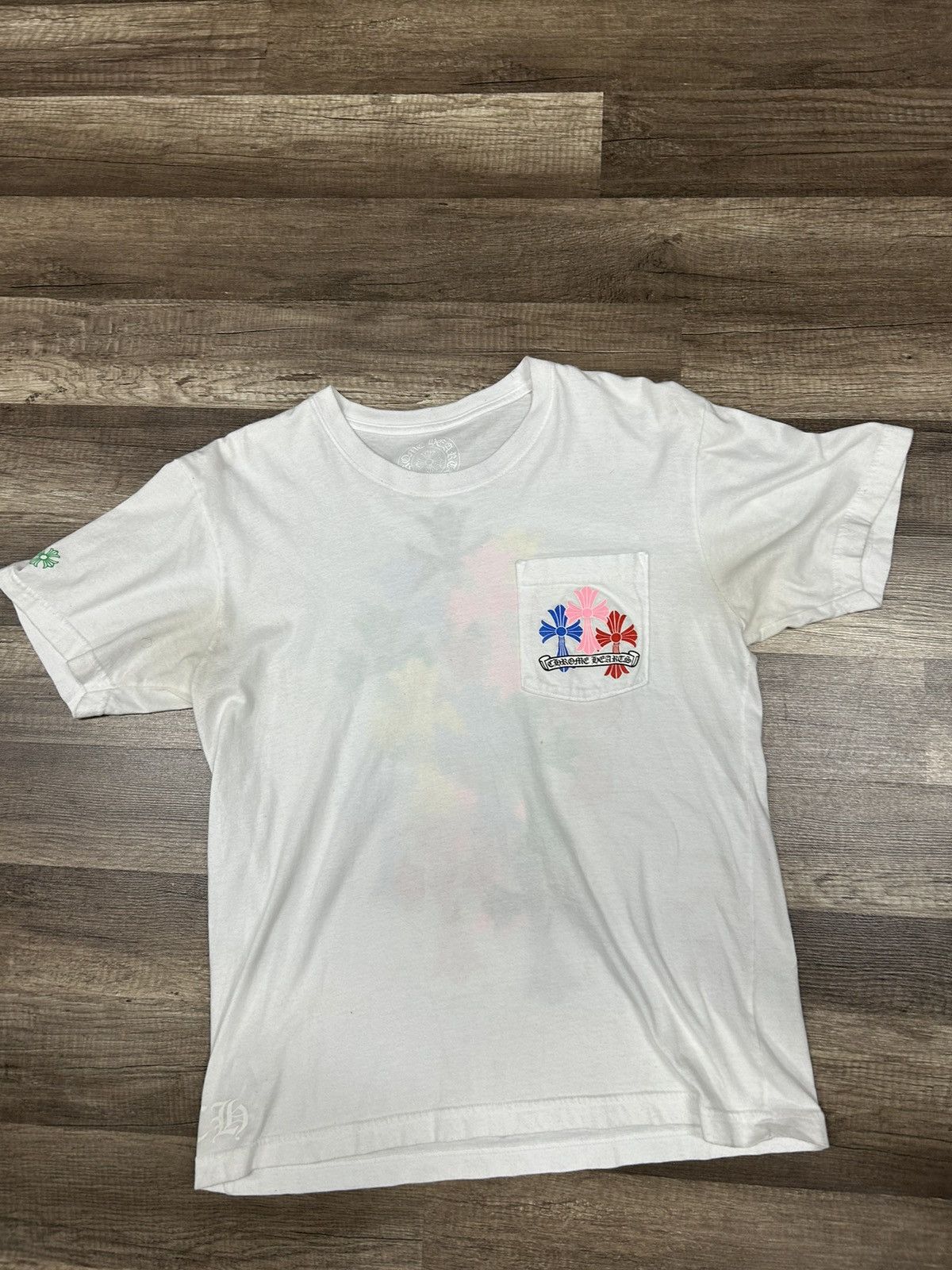 Chrome Hearts White chrome hearts color wheel T-shirt | Grailed