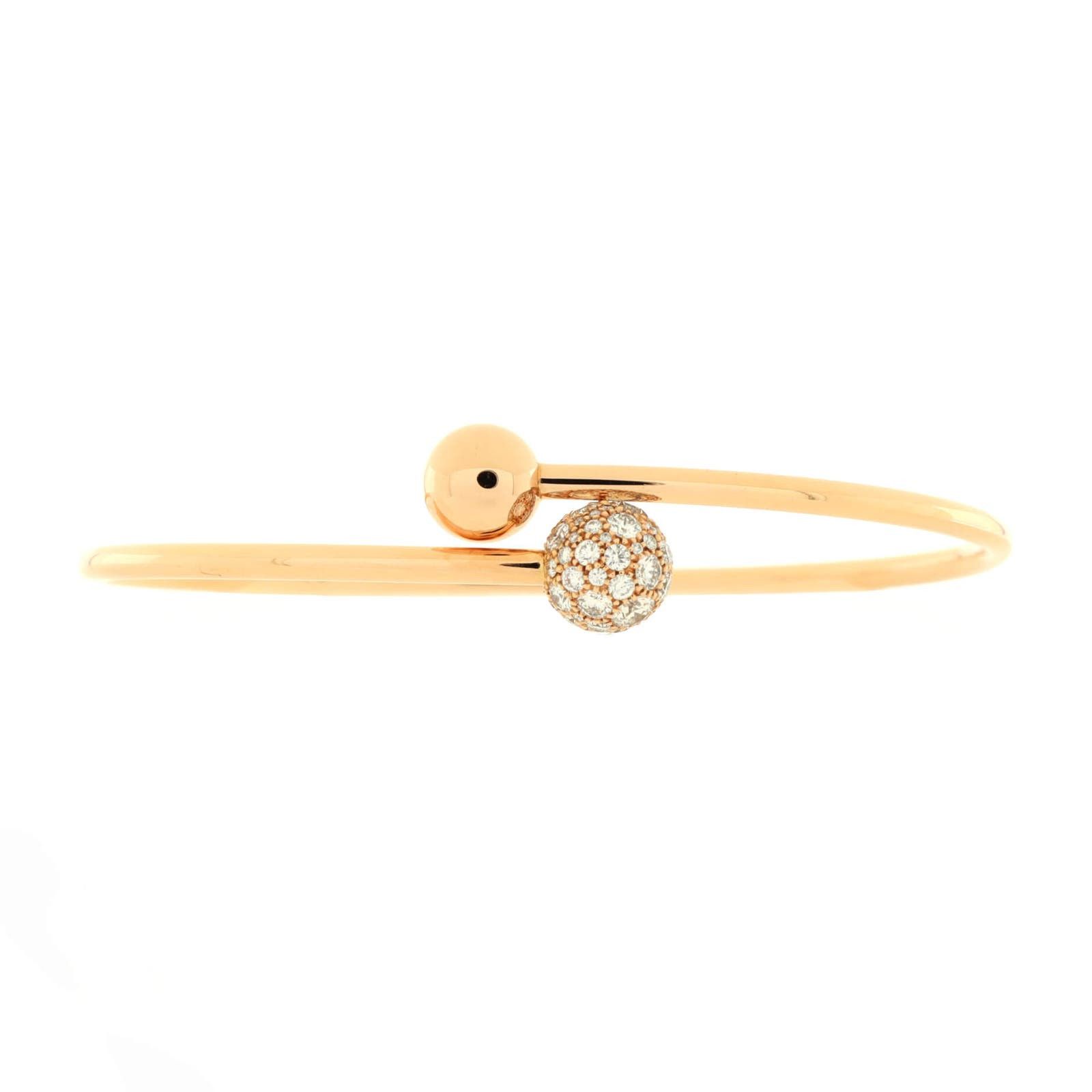 Tiffany Co. HardWear Ball Bypass Bracelet 18K Rose Gold with Diamonds Grailed