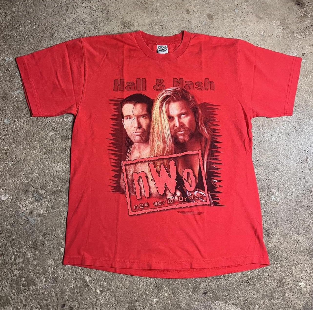 WCW/nWo Vintage 90 WCW SCOTT HALL & KEVIN NASH OUTSIDERS T-SHIRT | Grailed