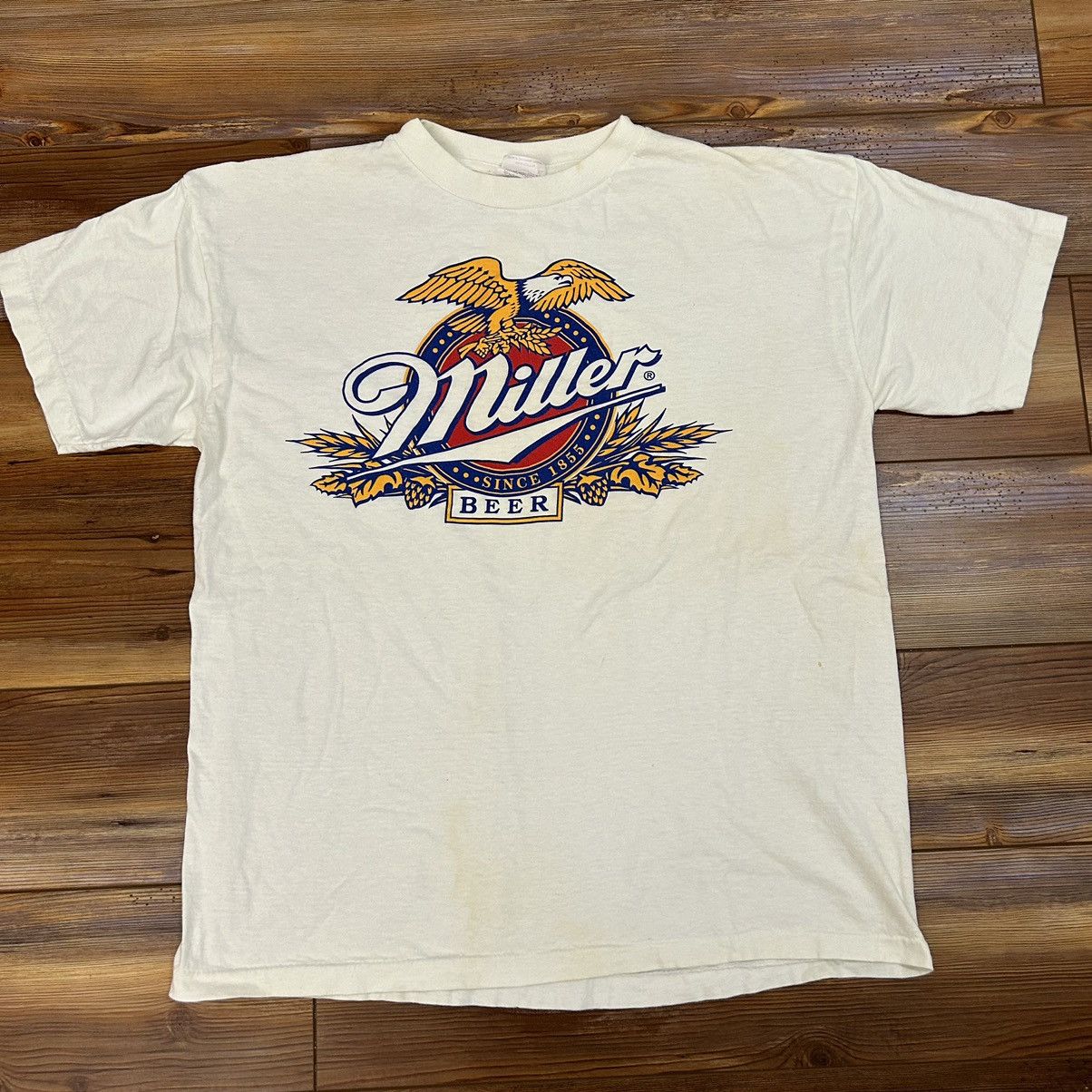 Vintage Vintage White Miller Lite Beer Tee Shirt | Grailed