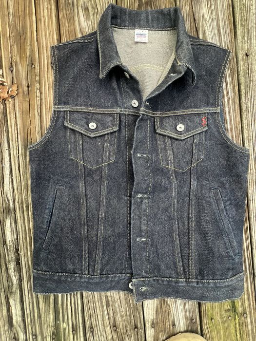 Iron Heart Iron Heart 21 oz Selvedge Denim Modified Type III Vest | Grailed