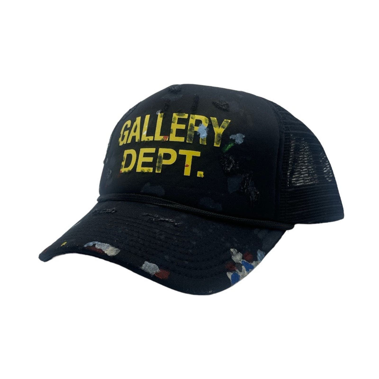 Gallery Dept. Gallery Department Distressed Paint Splatter Trucker Hat ...