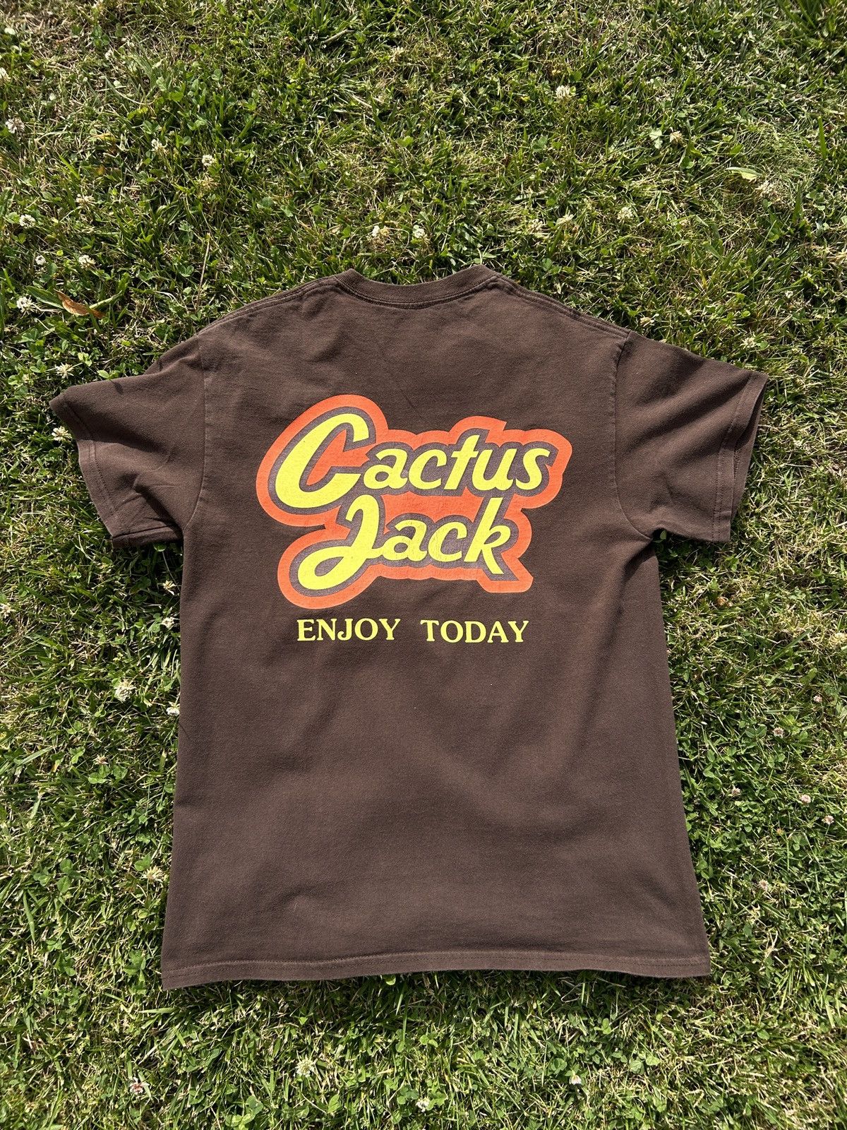 Travis Scott Travis Scott Cactus Jack Reese’s Puffs Paris tee | Grailed