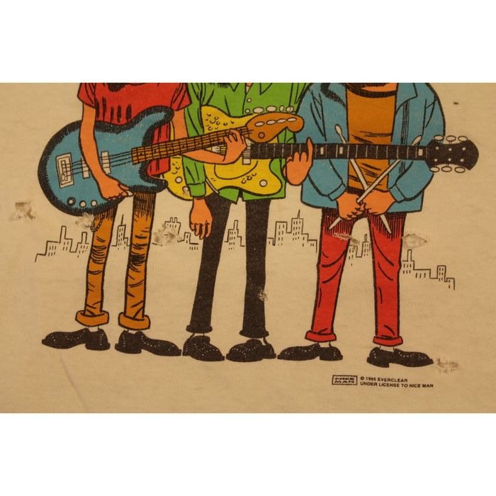 Vintage Vintage 1996 Nice Man Everclear Band Tee Shirt White Men's 9 ...