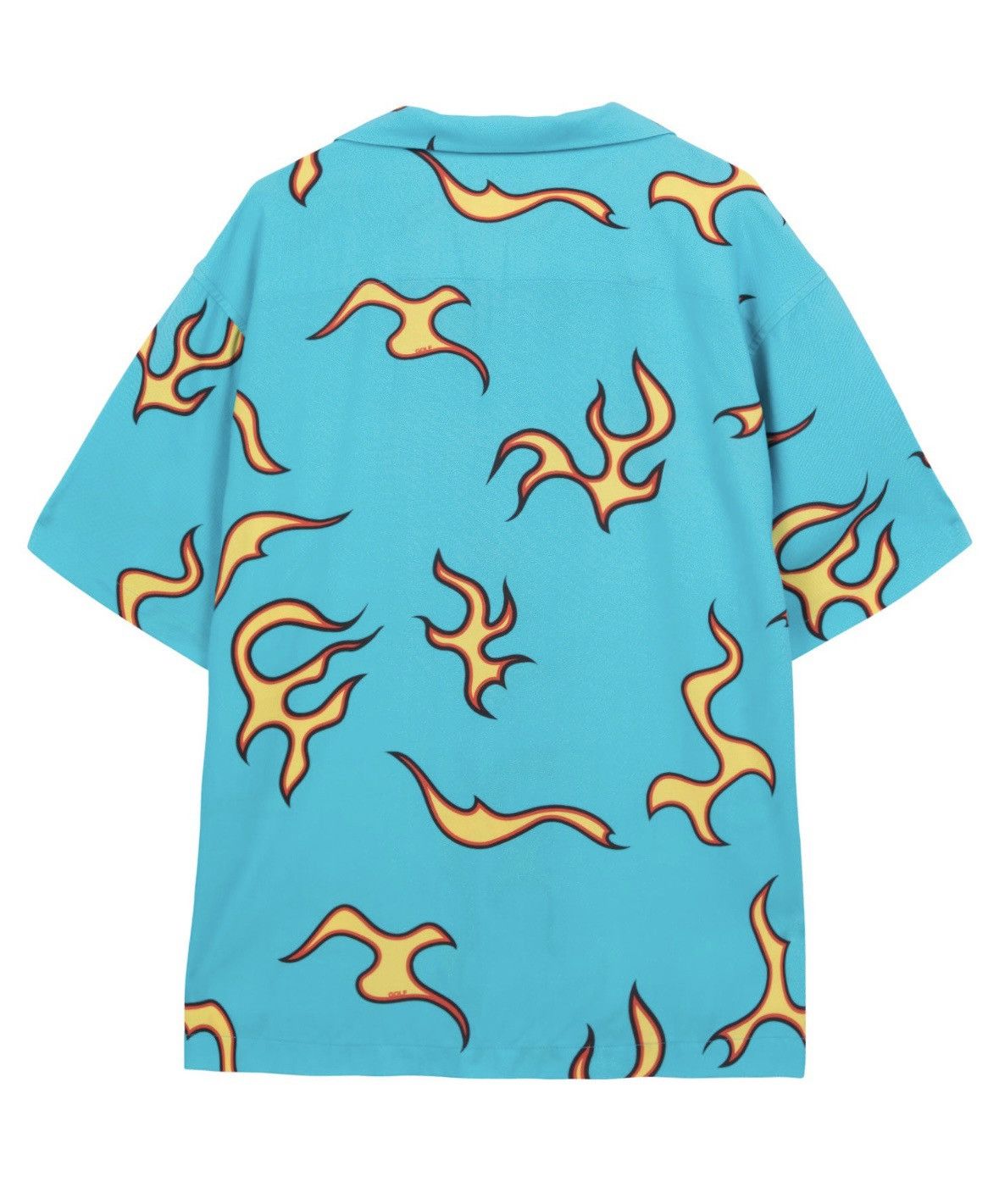 Golf Wang × Streetwear × Tyler The Creator Golf Wang Flame Button-up Blue XXL | Grailed