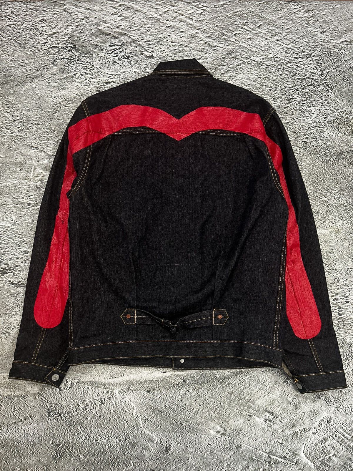 Evisu × Japanese Brand × Vintage Evisu denim jacket red daicock big ...