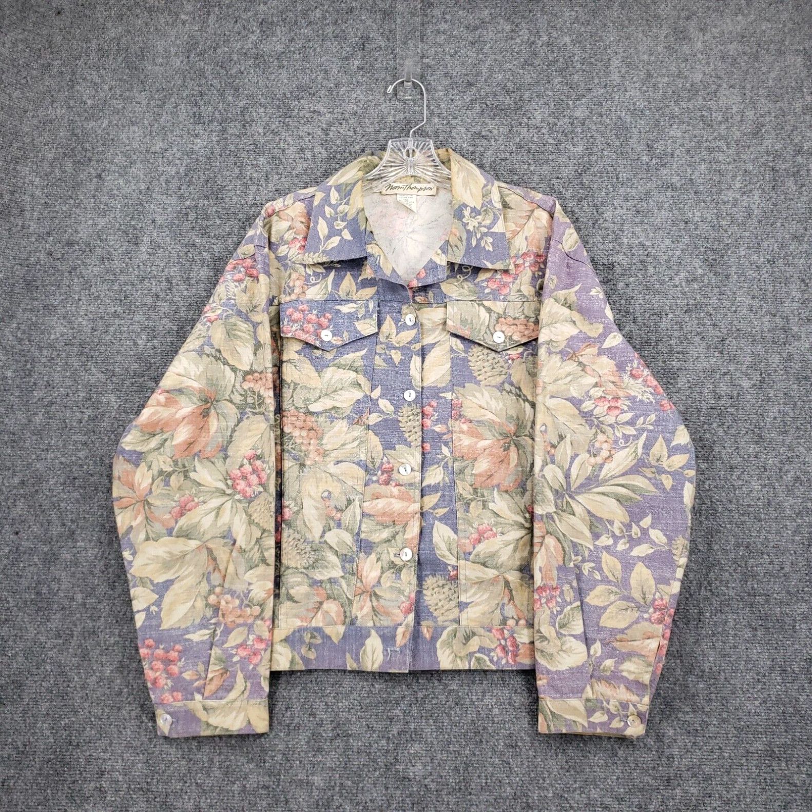 Jim Thompson Vintage Norm Thompson Jacket Womens XL Extra Large Blue ...